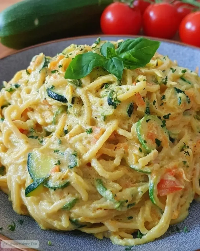 Spaghetti à la Crème de Courgette : un délice rapide ! - Cuisiner Avec Eva